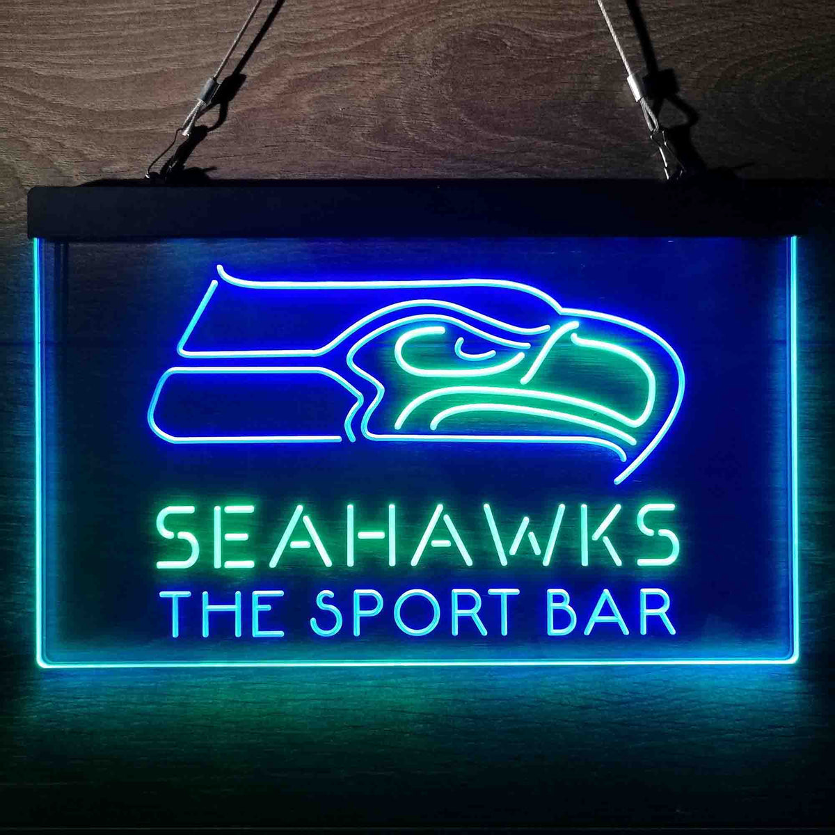 Personalized Custom Seattle Seahawks NFL Football Club Neon-Like LED