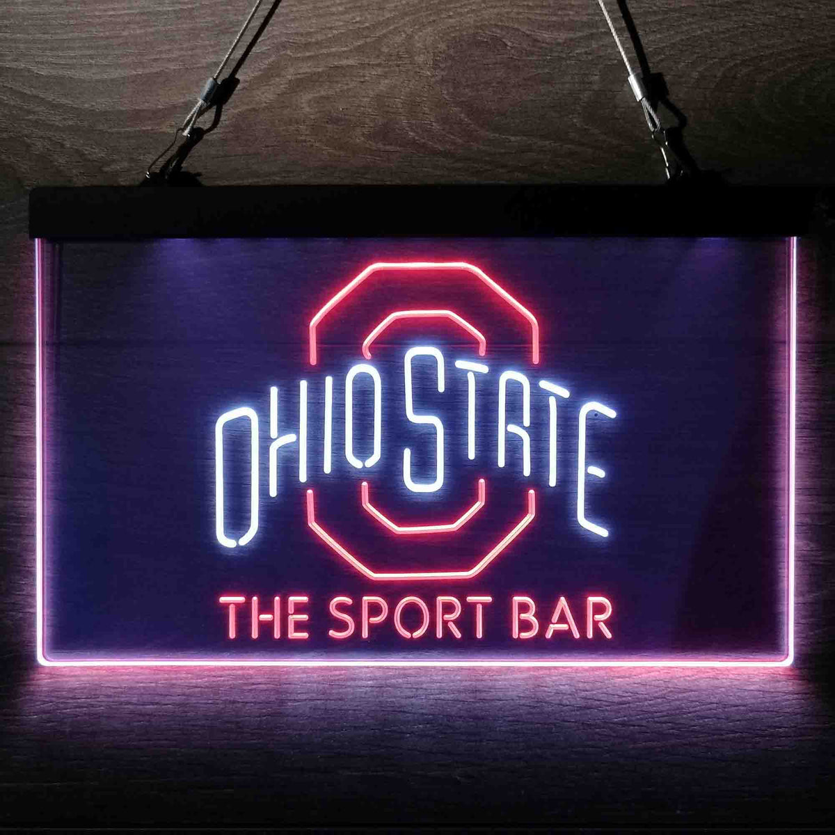 Personalized Custom Ohio State Buckeyes NFL Football Club Neon-Like
