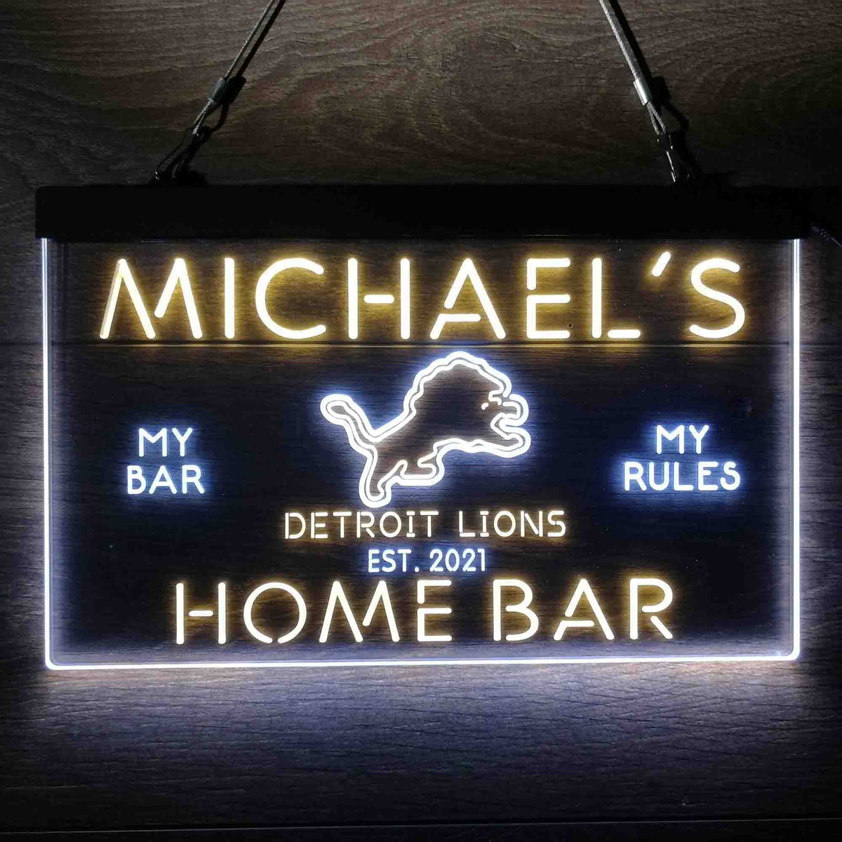 Personalized Detroit Lions Neon-like LED Sign - PRO LED SIGN