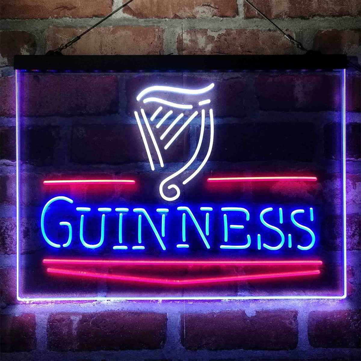 Guinness Classic Neon 3-Color LED Sign Neon Bar Pub LED Sign | PRO LED SIGN