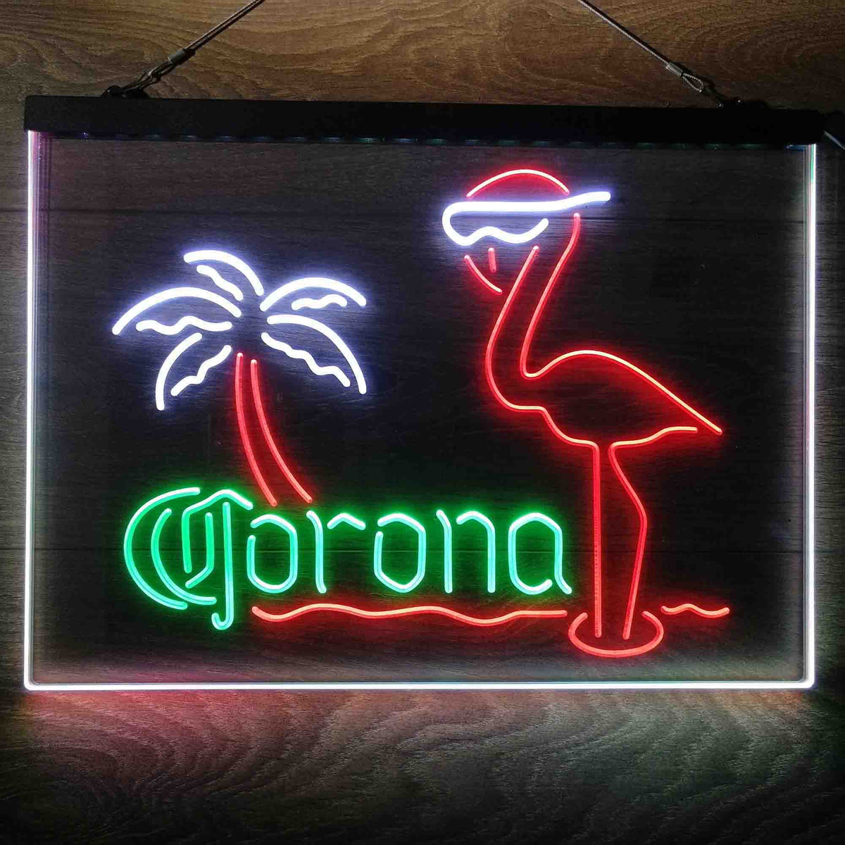 Corona Extra Pink Flamingo Neon 3-Color LED Sign Neon Bar Pub LED Sign ...