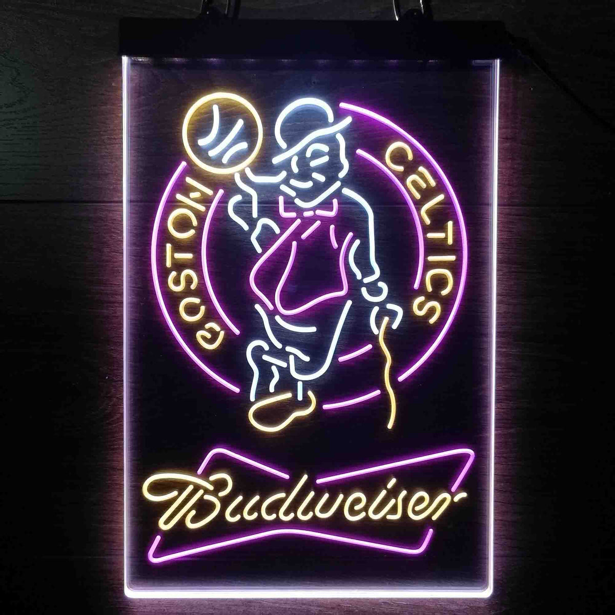 Boston Celtics Nba Budweiser Multi Colors Neon LED Sign | Beer Lodge Gift