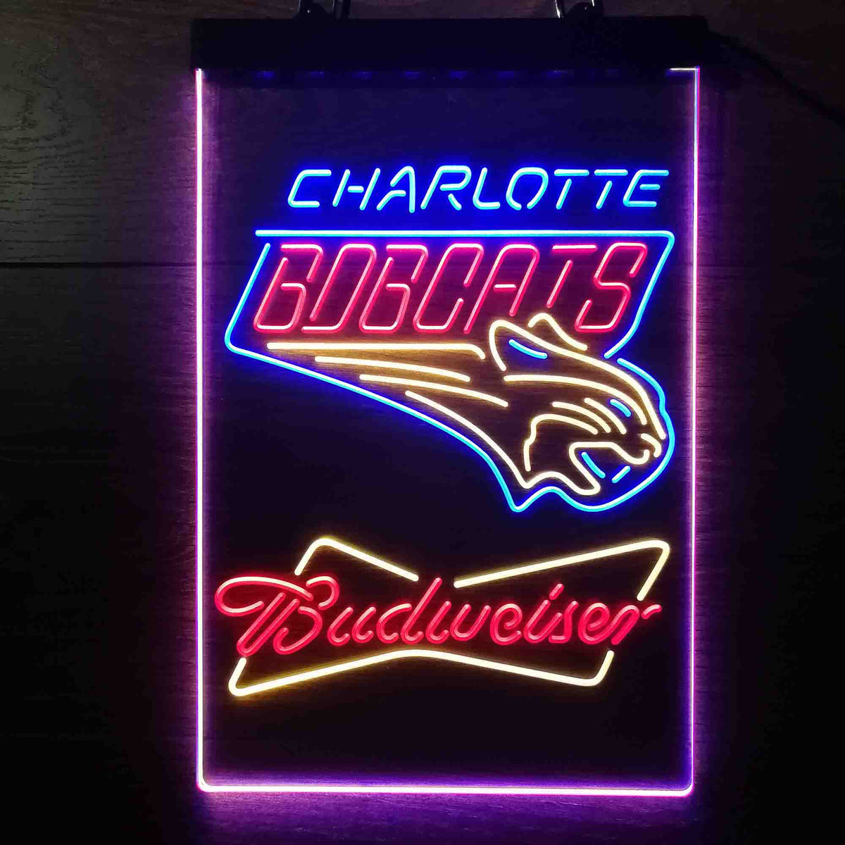 Charlotte Bobcats Nba Budweiser Multi Colors Neon LED Sign | Beer Lodge ...