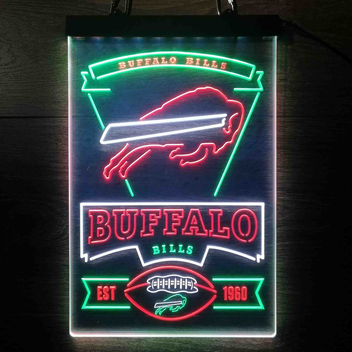 Buffalo Bills Multi Colors Neon LED Sign | Beer Lodge Gift