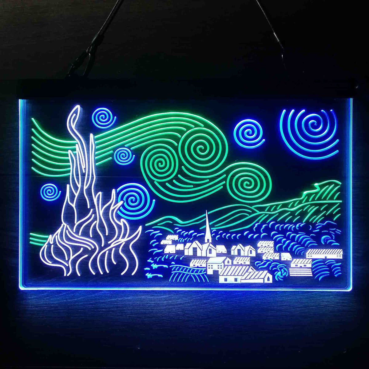 The Starry Night Van Gogh Multi Colors Neon LED Sign | Beer Lodge Gift
