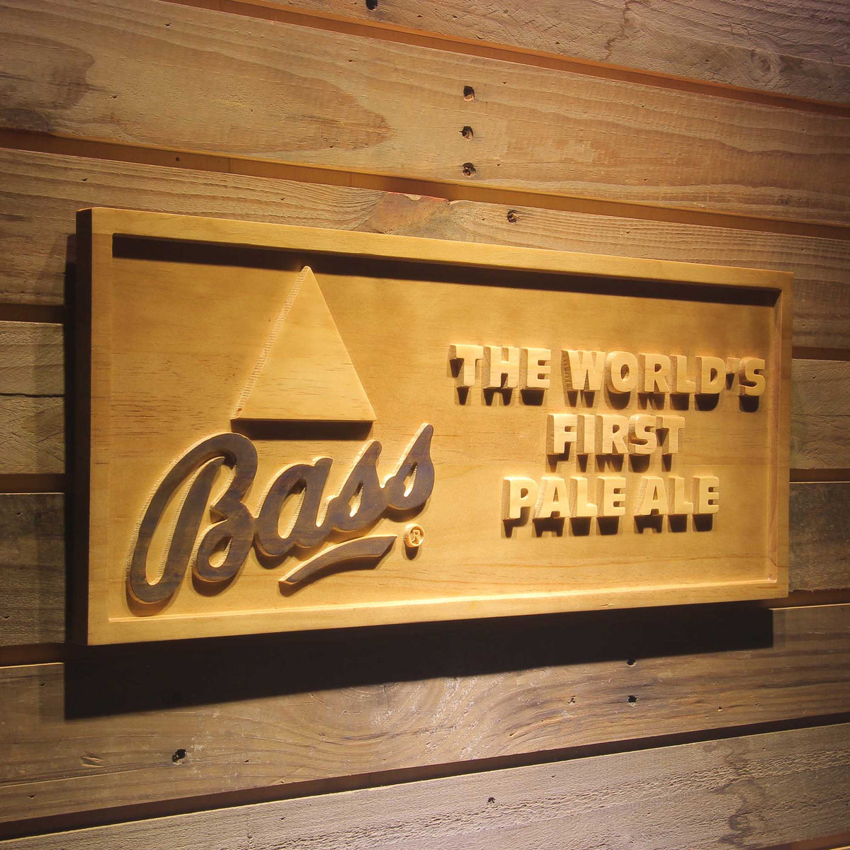 Bass Pale Ale Wooden Sign | PROLEDSIGN