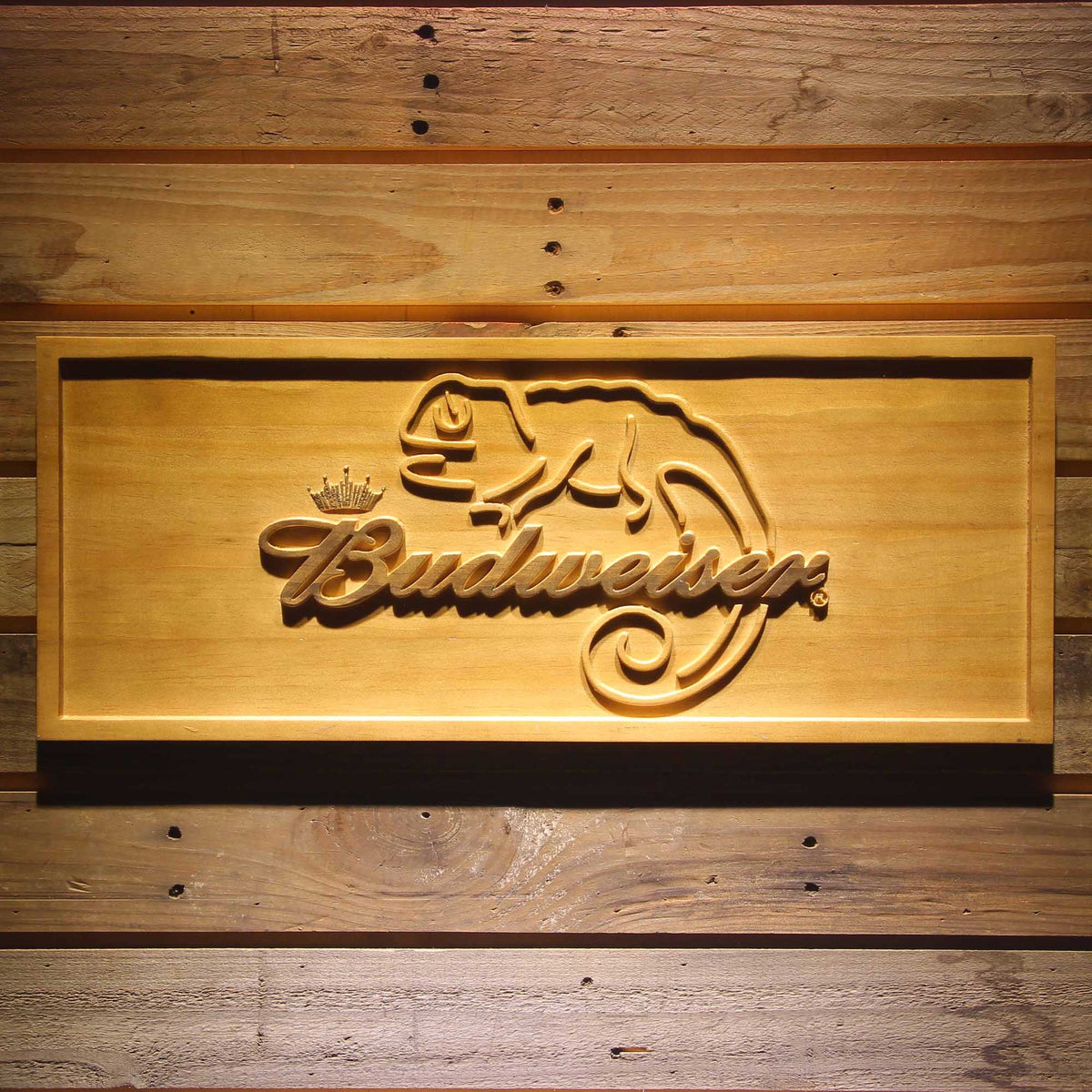 Budweiser Wooden Sign | PROLEDSIGN