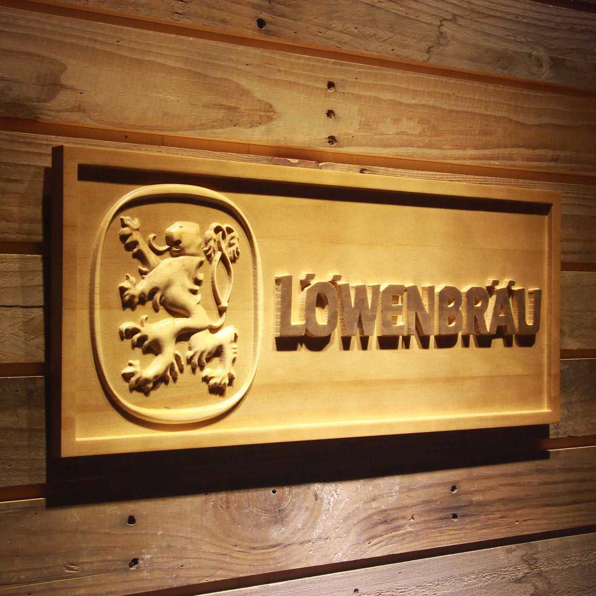 Lowenbrau Wooden Sign | PROLEDSIGN