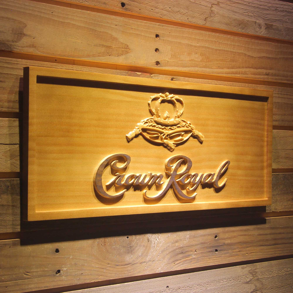 Crown Royal Wooden Sign | PROLEDSIGN