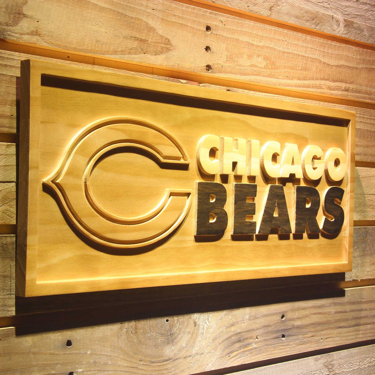 Chicago Bears Wooden Sign | PROLEDSIGN