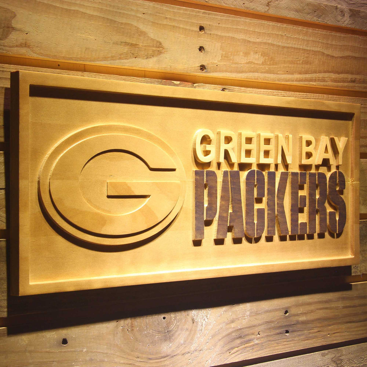 Green Bay Packers Wooden Sign | PROLEDSIGN