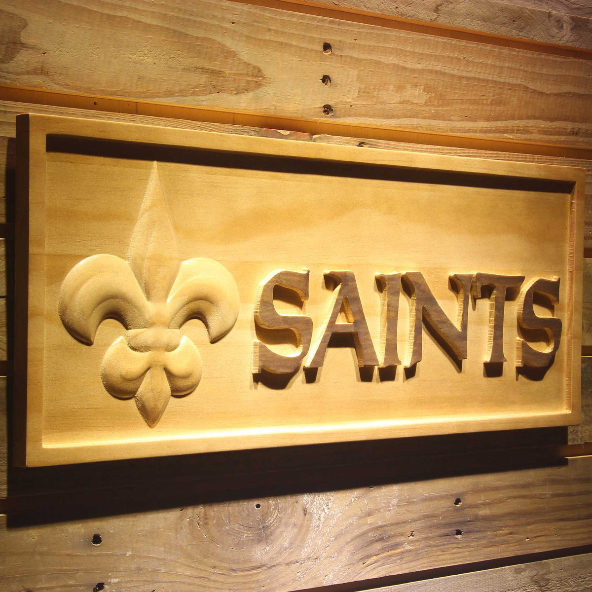 New Orleans Saints Wooden Sign | PROLEDSIGN