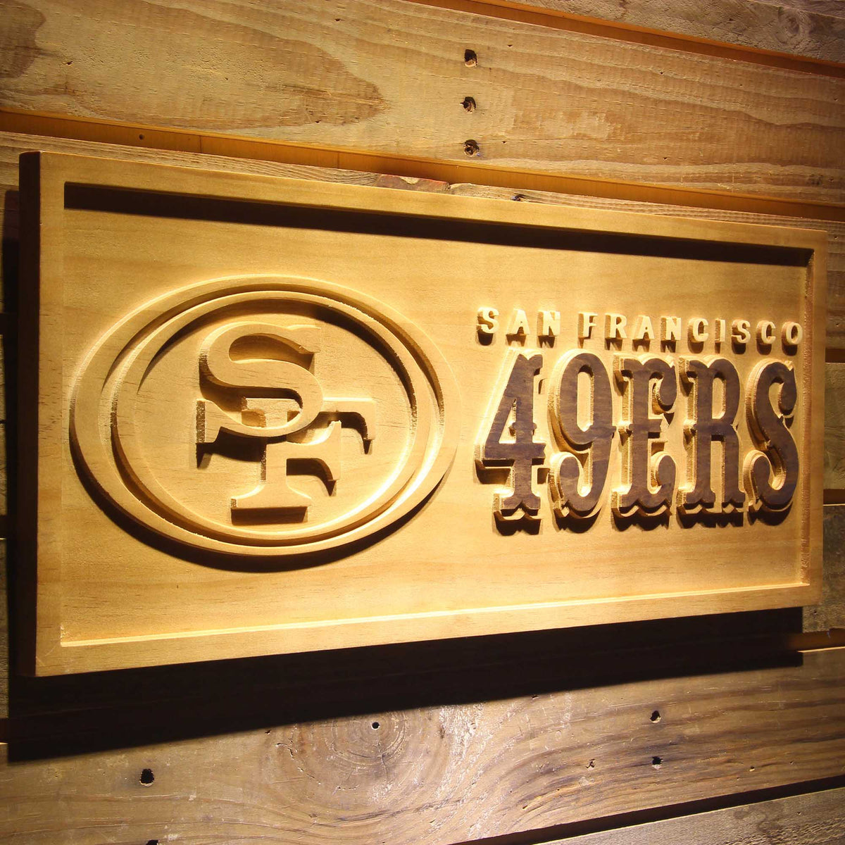 San Francisco 49ers Wooden Sign | PROLEDSIGN