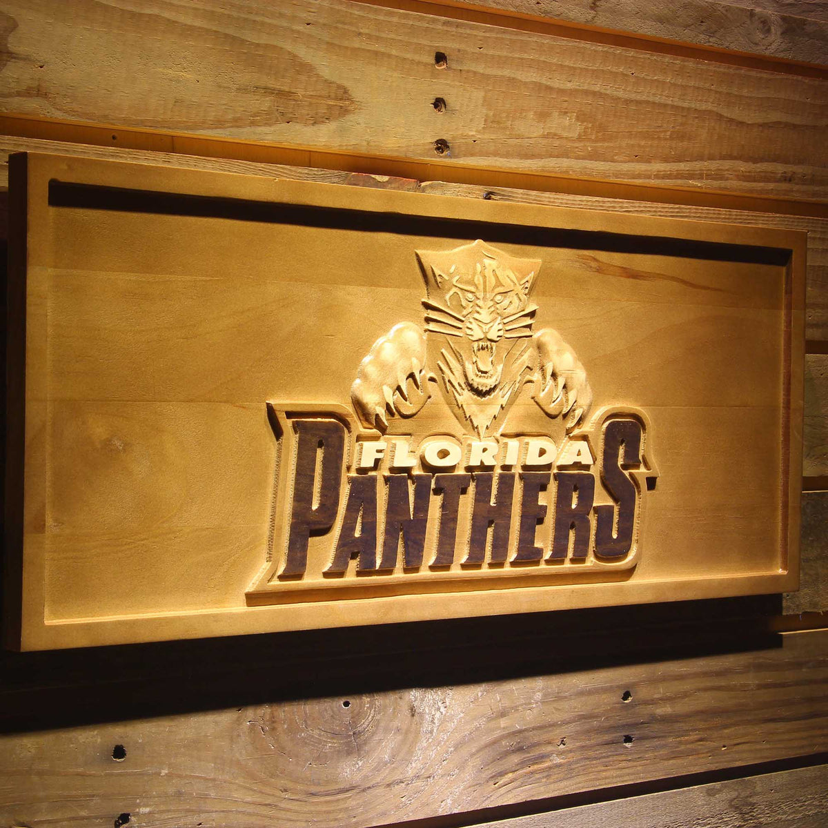 Florida Panthers Wooden Sign | PROLEDSIGN