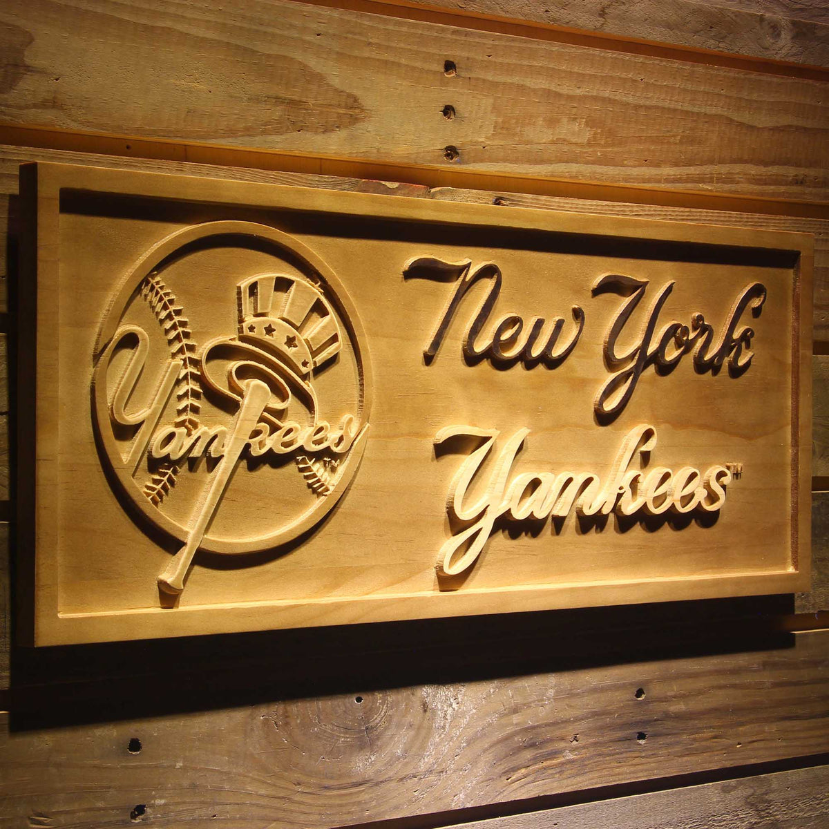 New York Mets Wooden Sign | PROLEDSIGN