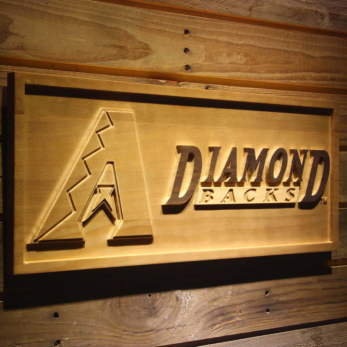 Arizona Diamondbacks Wooden Sign | PROLEDSIGN