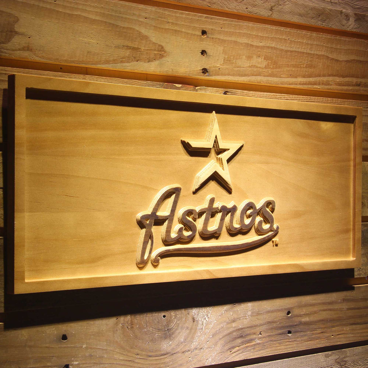 Houston Astros Wooden Sign | PROLEDSIGN