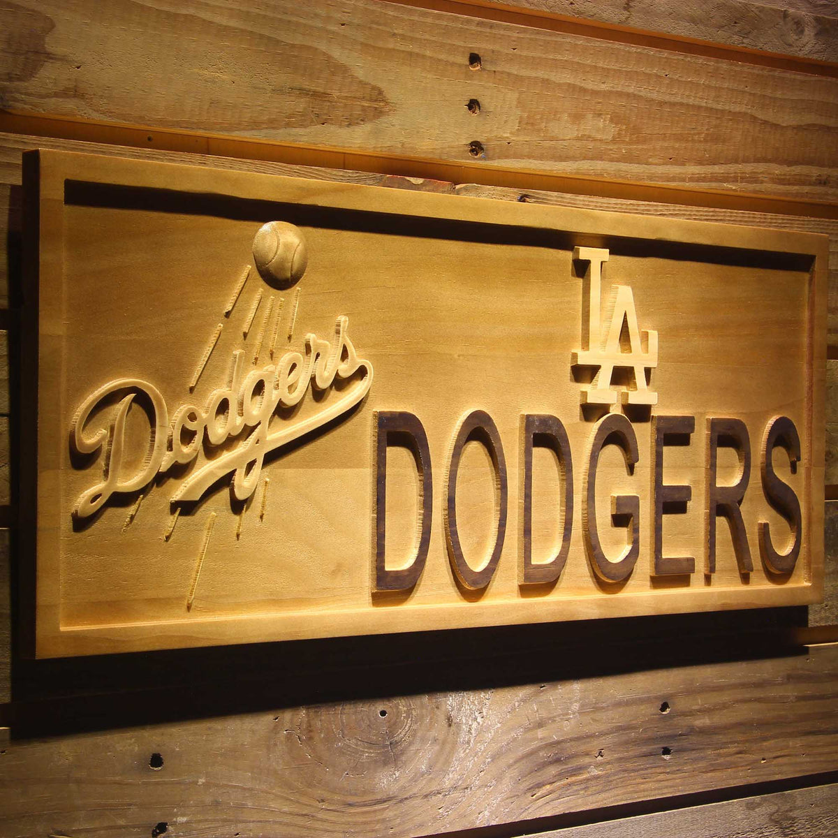 Los Angeles Dodgers Wooden Sign | PROLEDSIGN
